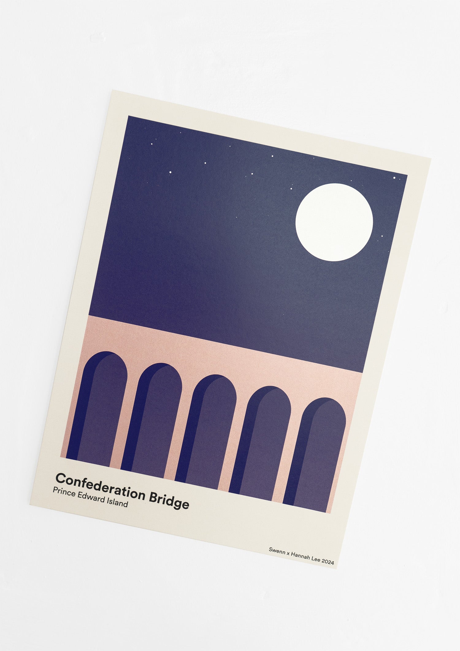 SWENN - The Confederation Bridge Night Poster, PEI